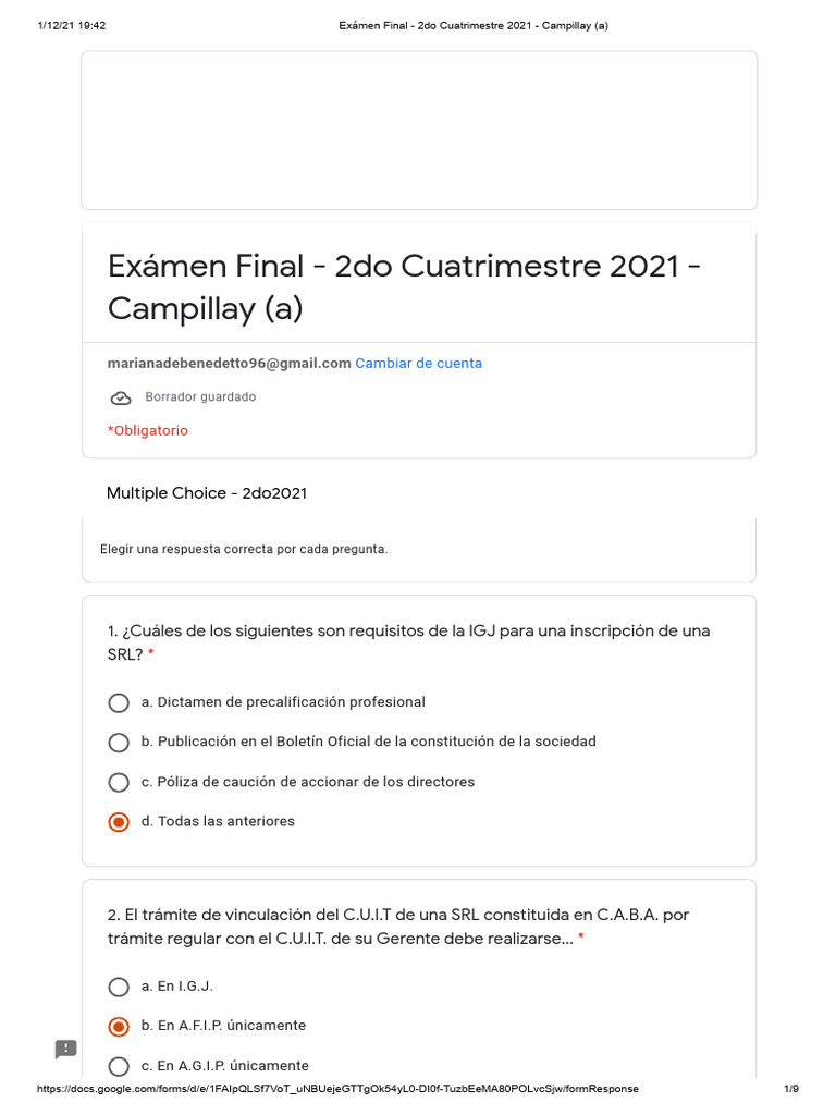 Examen Final Contabilidad y Fiscalidad 2021 | PDF | Contabilidad | Contralor