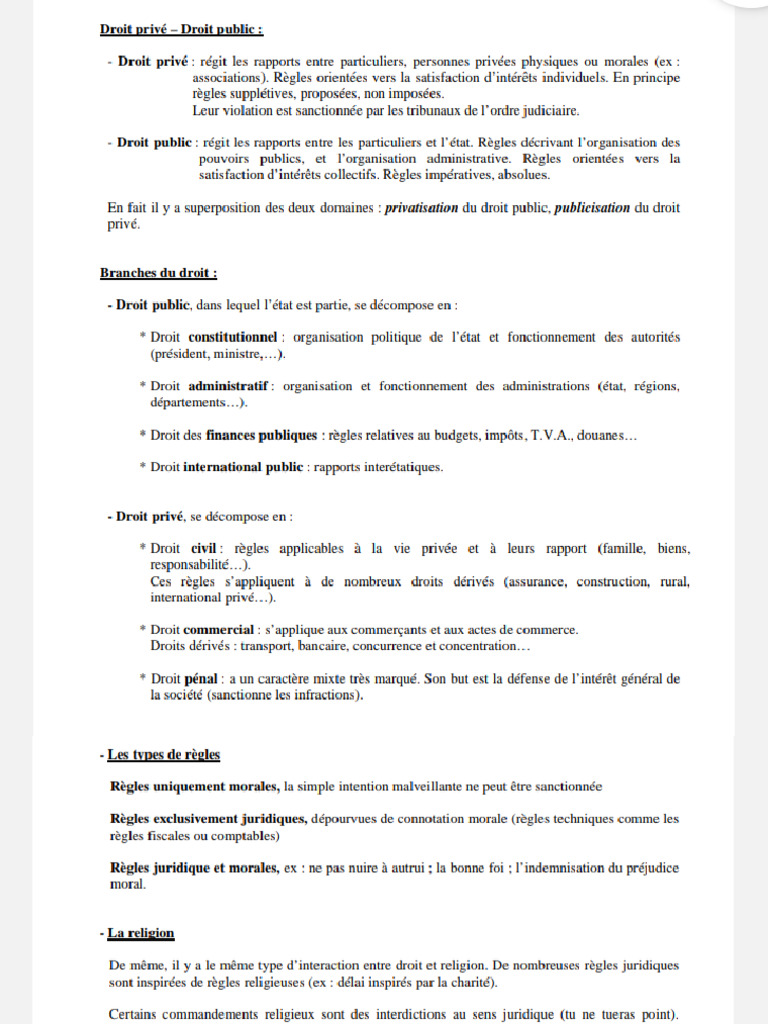 Intro Au Droit Quelque Points Essentiels | PDF