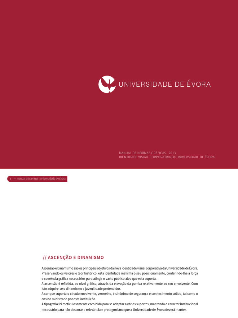 Manual de Normas Gráficas - Identidade Visual Corporativa Da Universidade de Évora | PDF | Cor