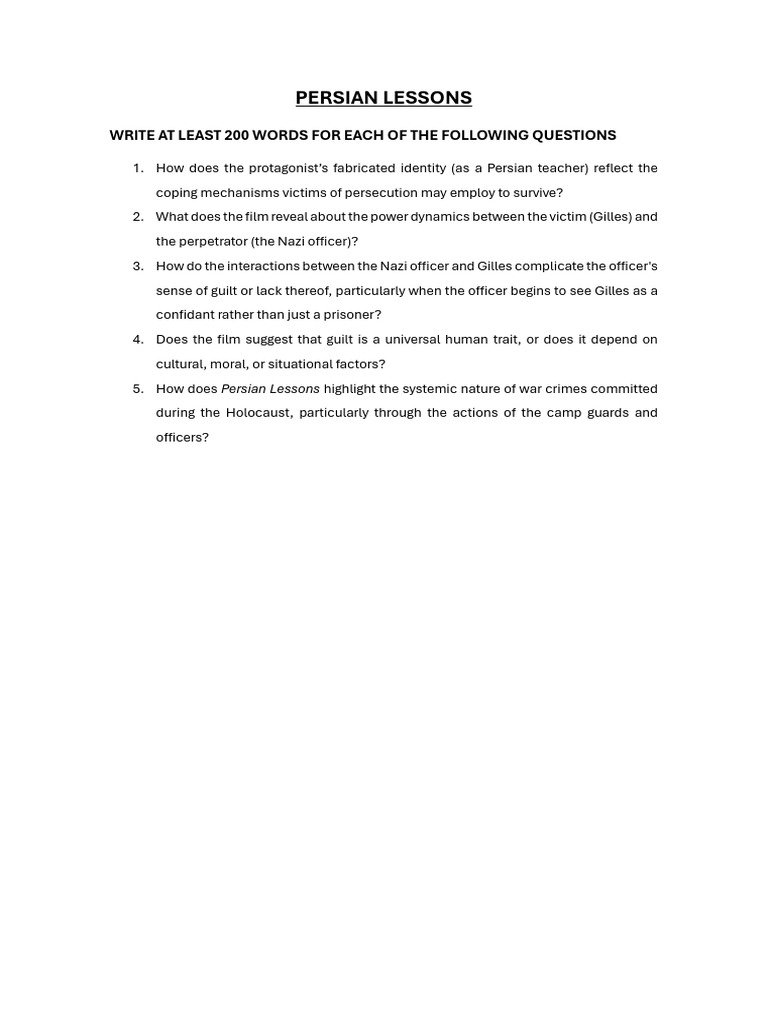 Persian Lessons | PDF