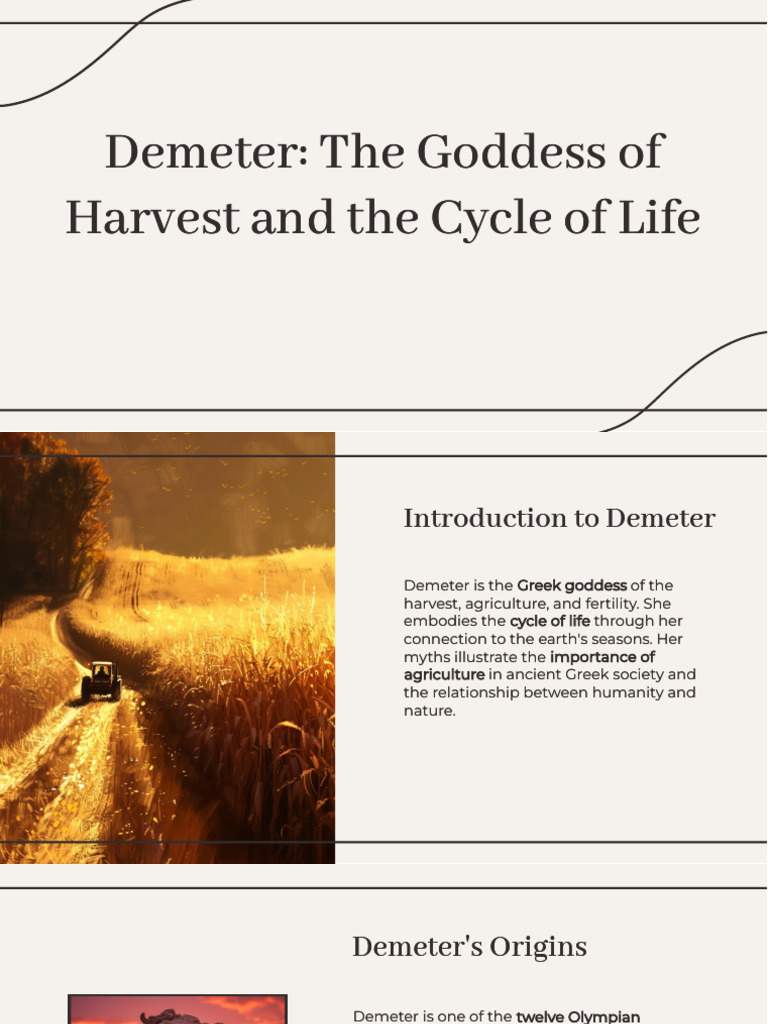 Slidesgo Demeter the Goddess of Harvest and the Cycle of Life ...