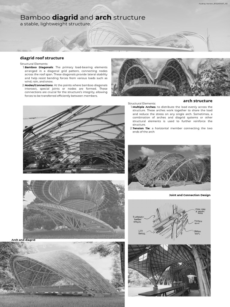 Bamboo Diagrid and Arch Structure Design | PDF