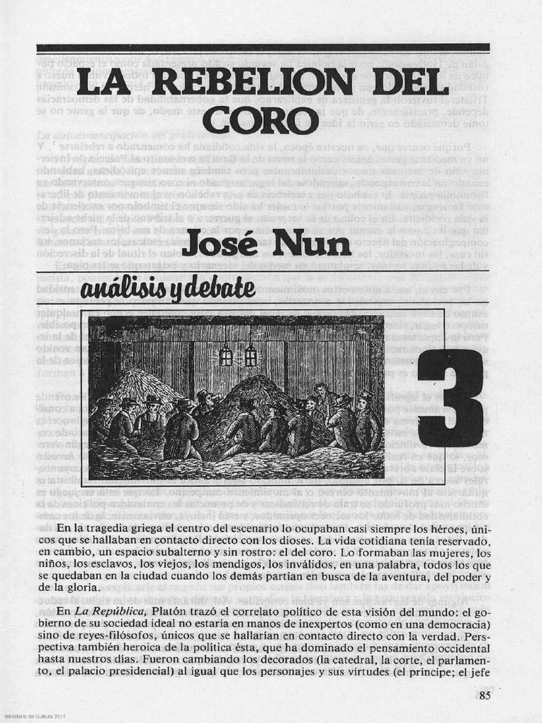 José Nun - La Rebelión Del Coro | PDF