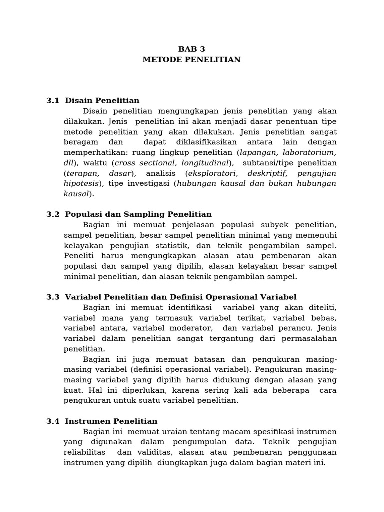 BAB 3 - Metode Penelitian | PDF