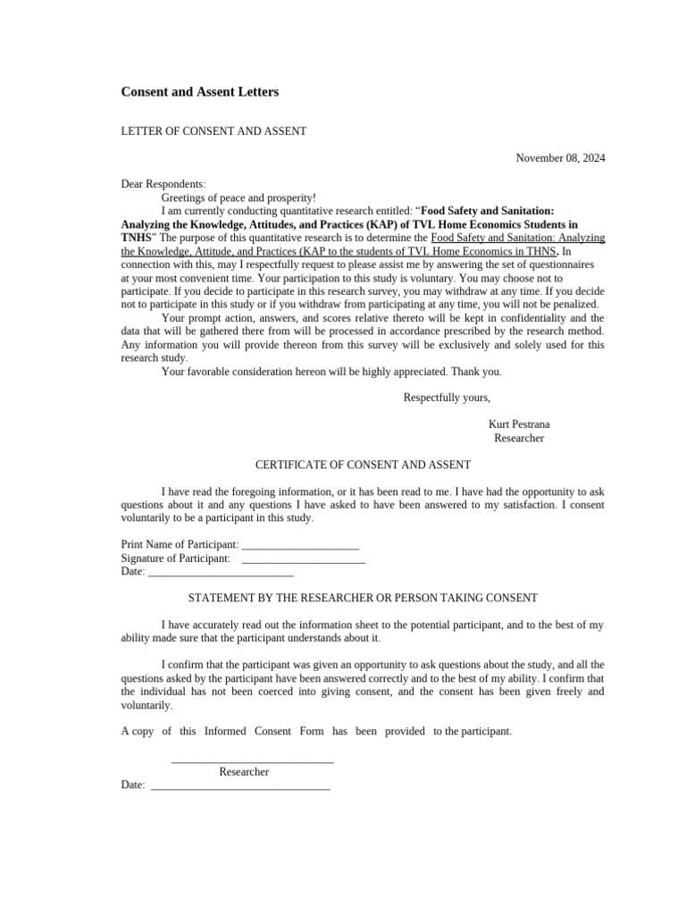 Consent Letter | PDF