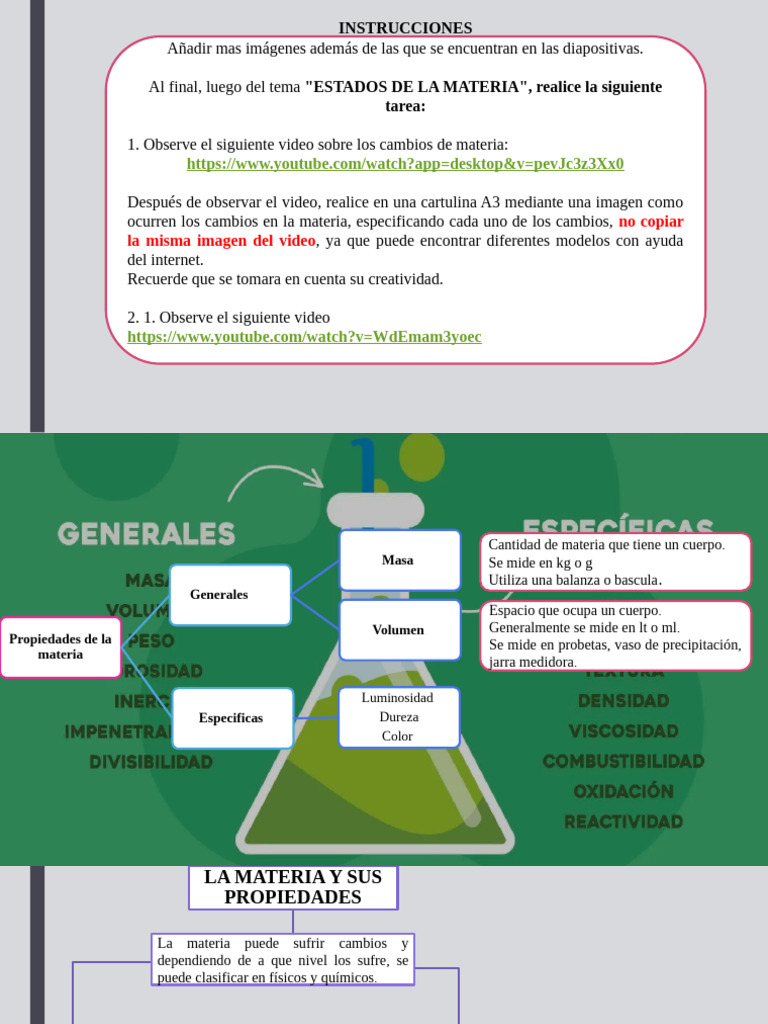 La Materia y Sus Propiedades | PDF | Sustancias químicas | Mezcla