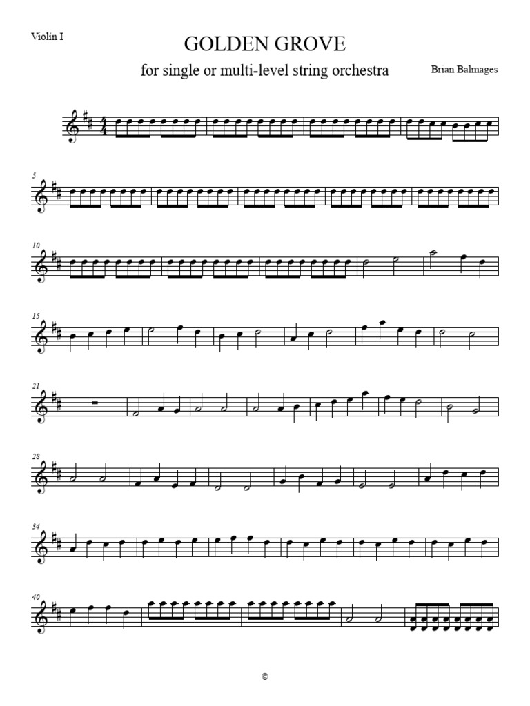 Golden Grove for String Orchestra | PDF