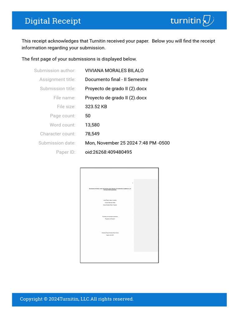 Turnitin Digital Receipt - Documento Final - II Semestre - VIVIANA ...