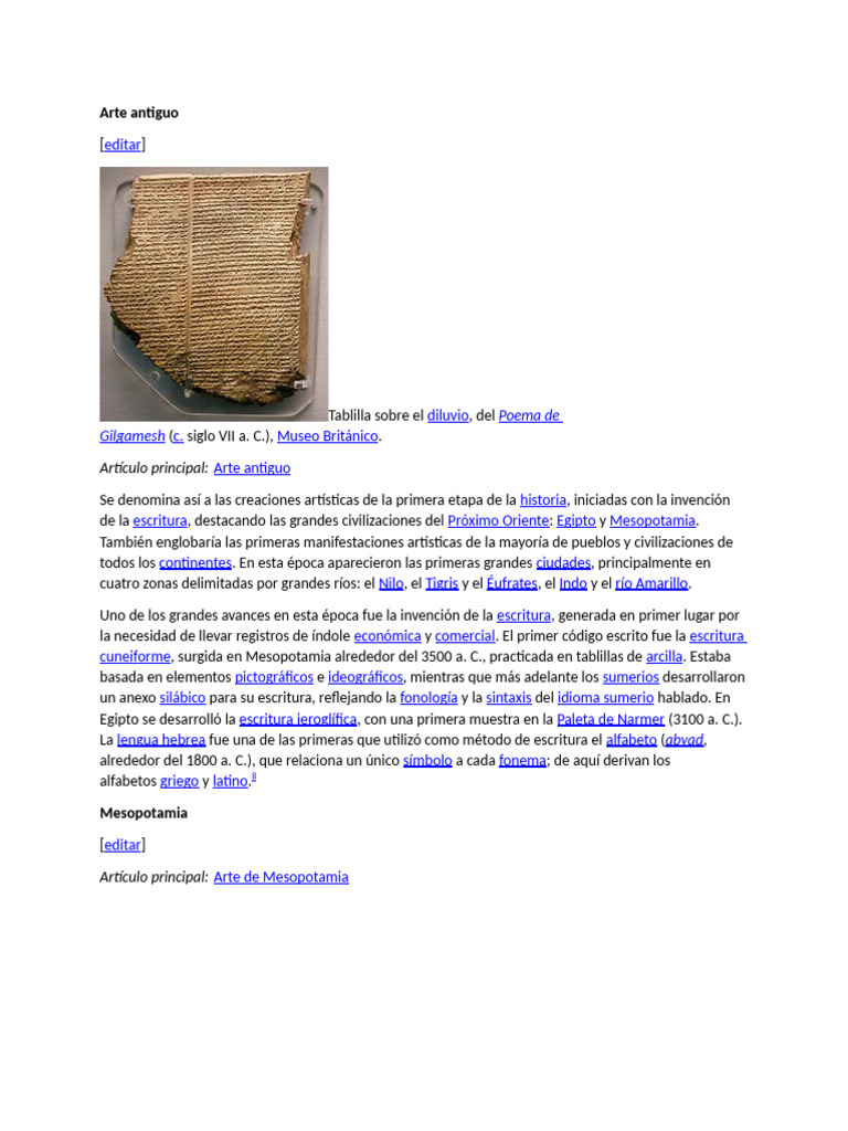 Arte antiguo: Mesopotamia y Egipto | PDF | Mesopotamia | Sumeria