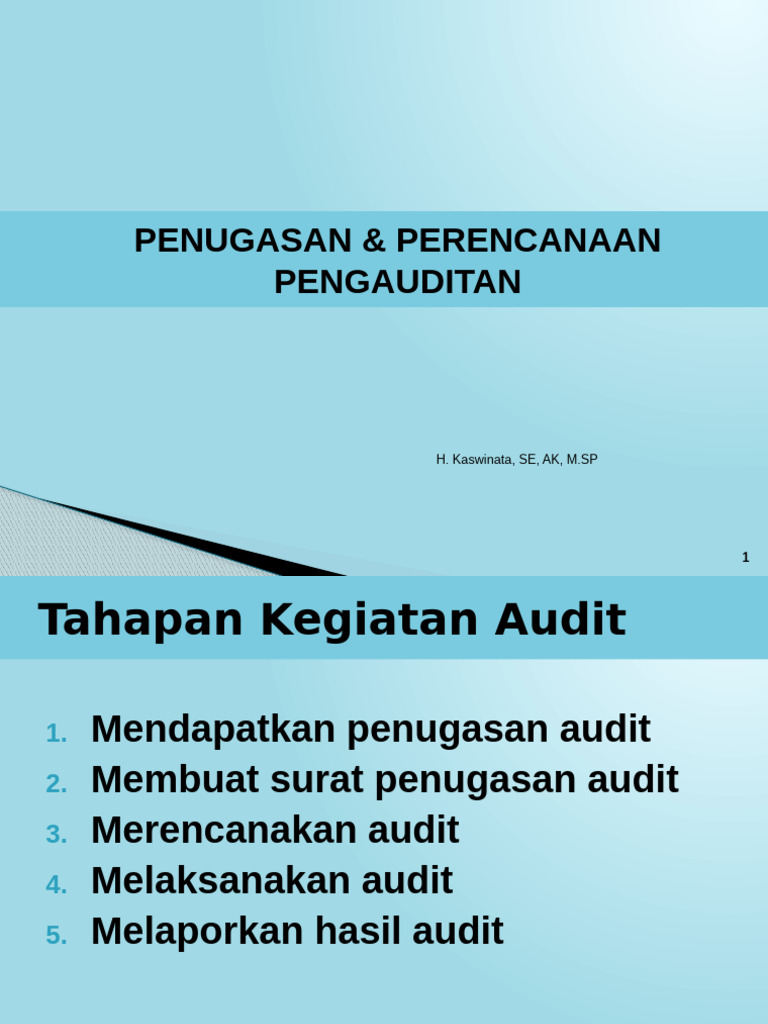 Perencanaan Audit | PDF