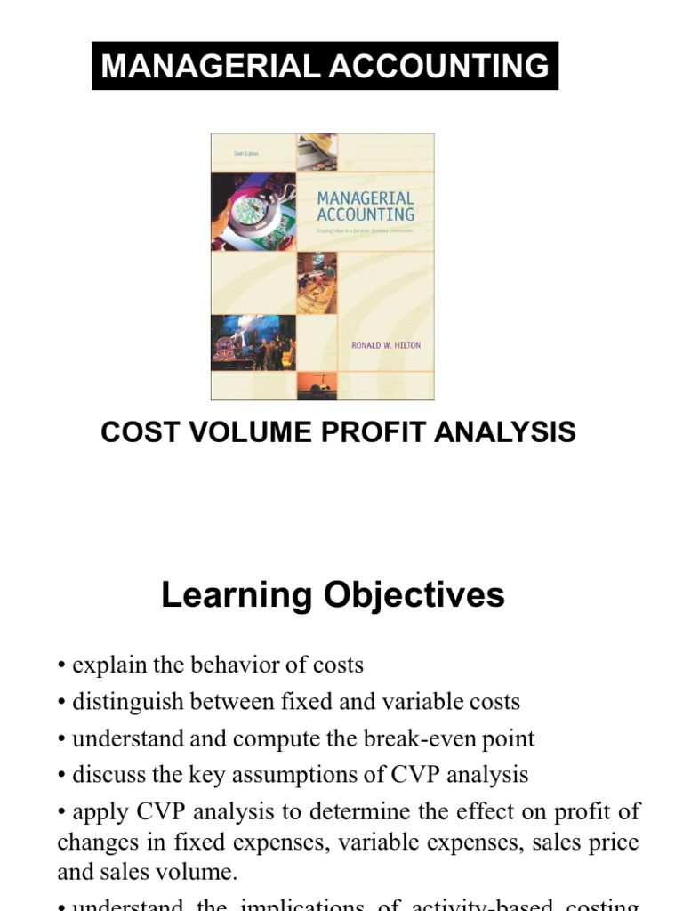 Cost Volume Profit Analysis | PDF | Accounting | Financial Accounting