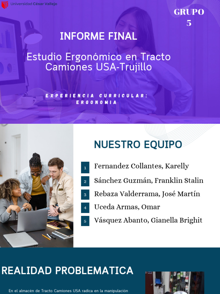 Ergonomia Informe Final | PDF | Factores humanos y ergonomía