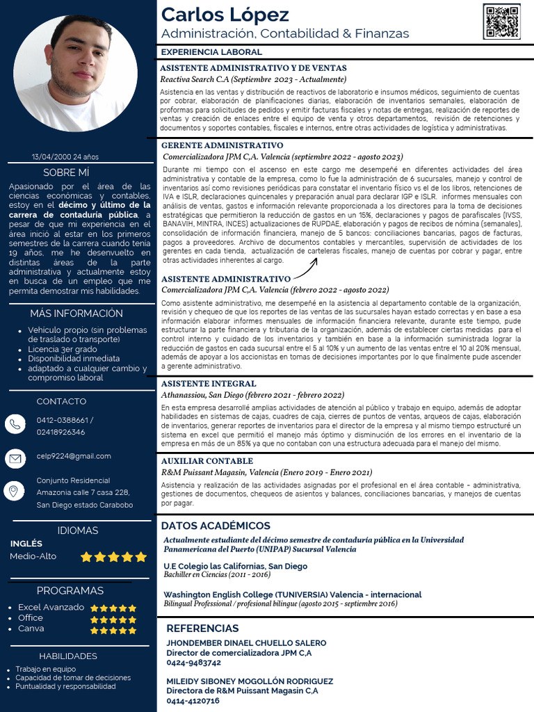CV Carlos e Lã - Pez P Mayo-2024 | PDF | Contabilidad | Contador