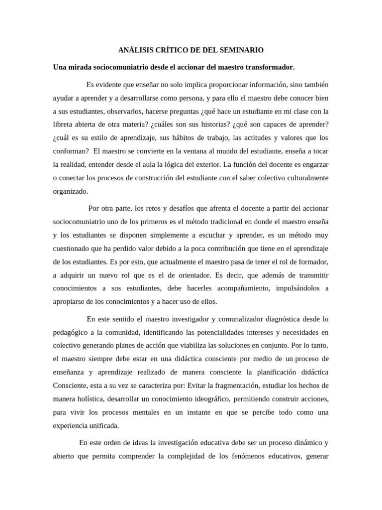 Analisis de Matha | PDF | Aprendizaje | Maestros