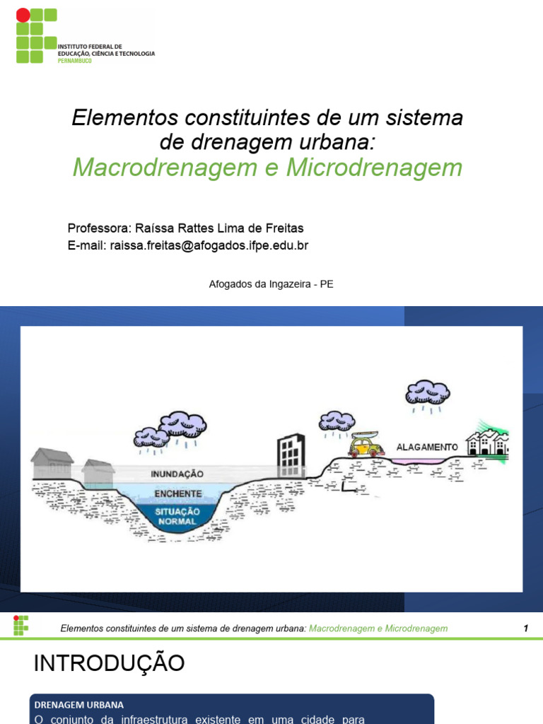 Elementos Constituintes de Um Sistema de Drenagem Urbana Macrodrenagem ...