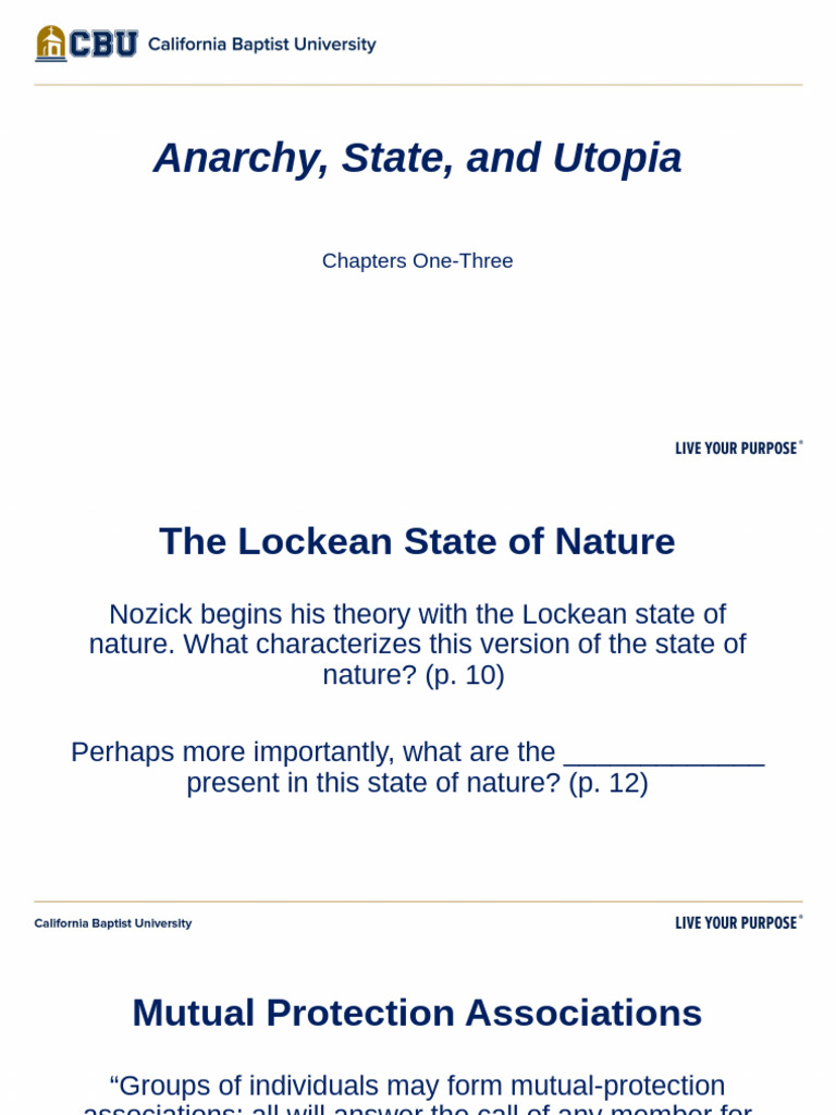 Anarchy, State, And Utopia Chapters One-Three | PDF