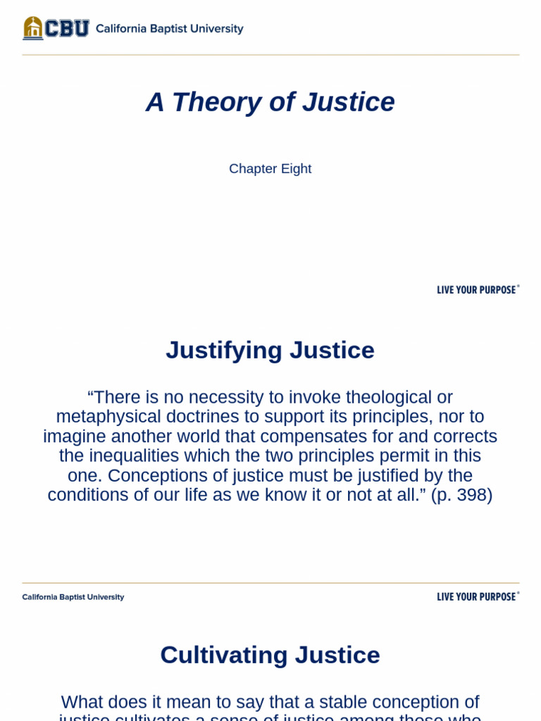 Theory of Justice Chapter Eight | PDF | Justice | Crime & Violence