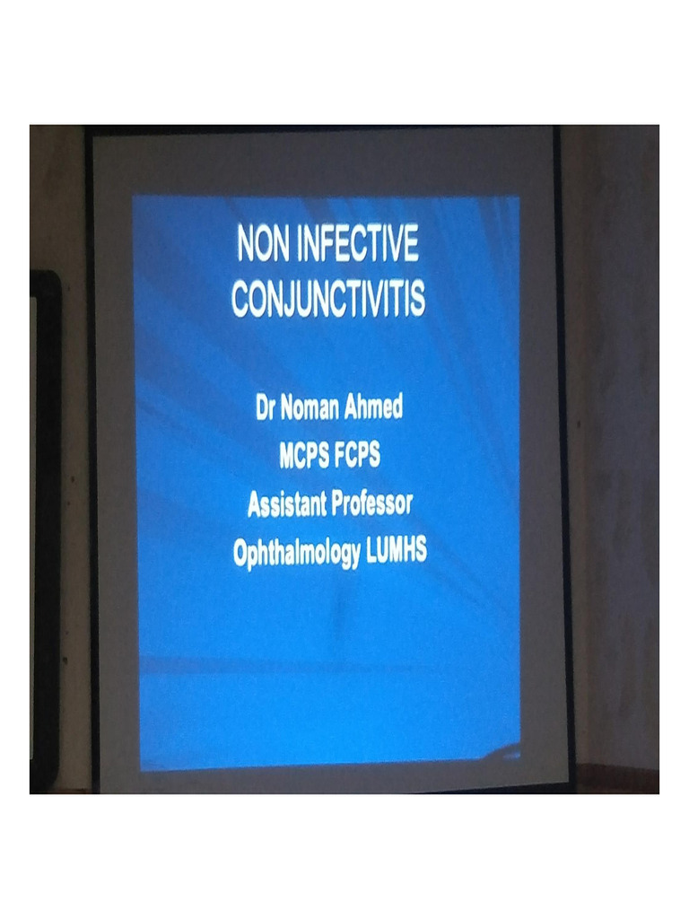 Non Infective Conjunctivitis | PDF