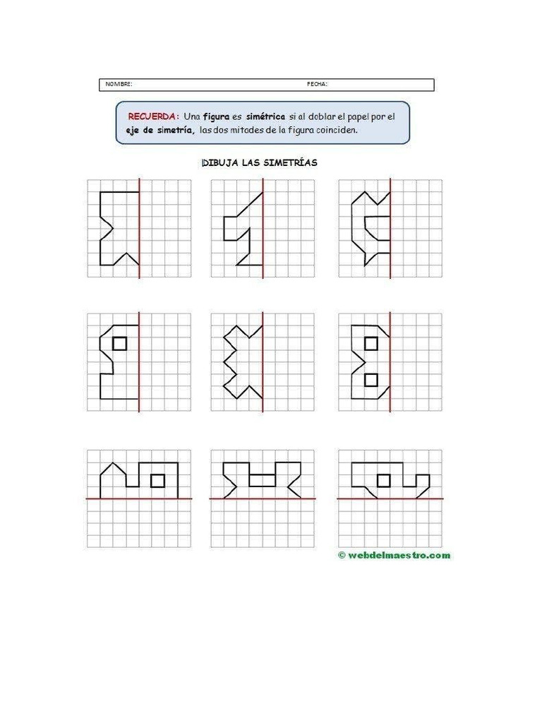 Completar Las Figuras Simetricas Mechita Ciam | PDF