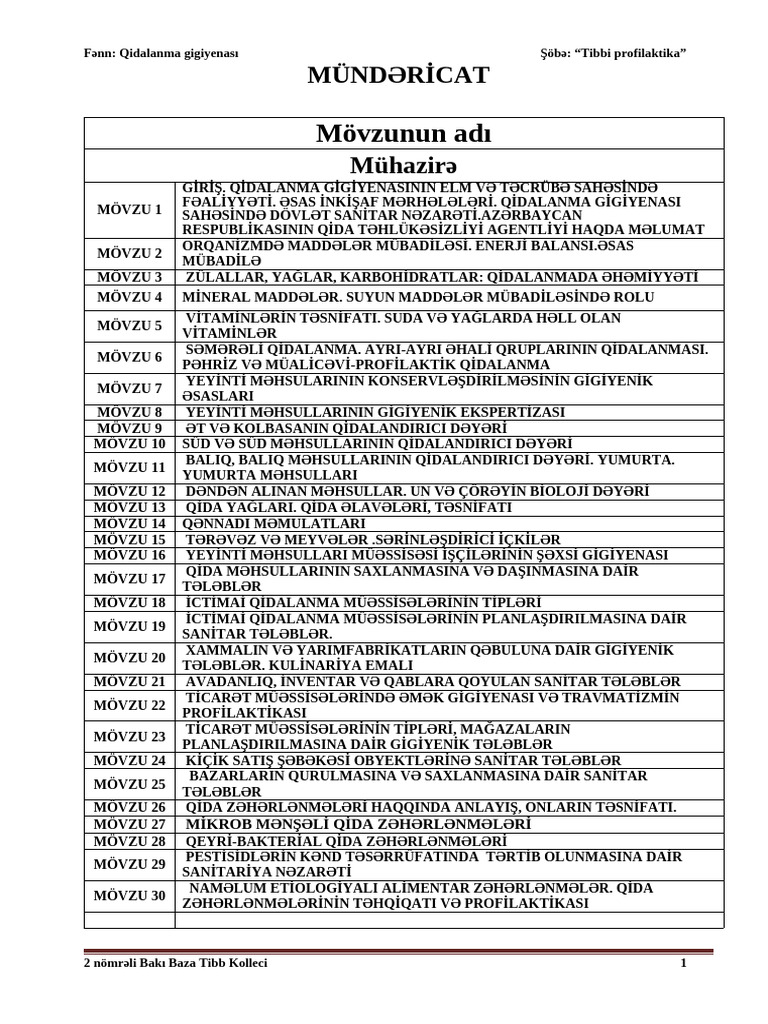 Qidalanma Gigiyenası Yeni PDF 2 | PDF