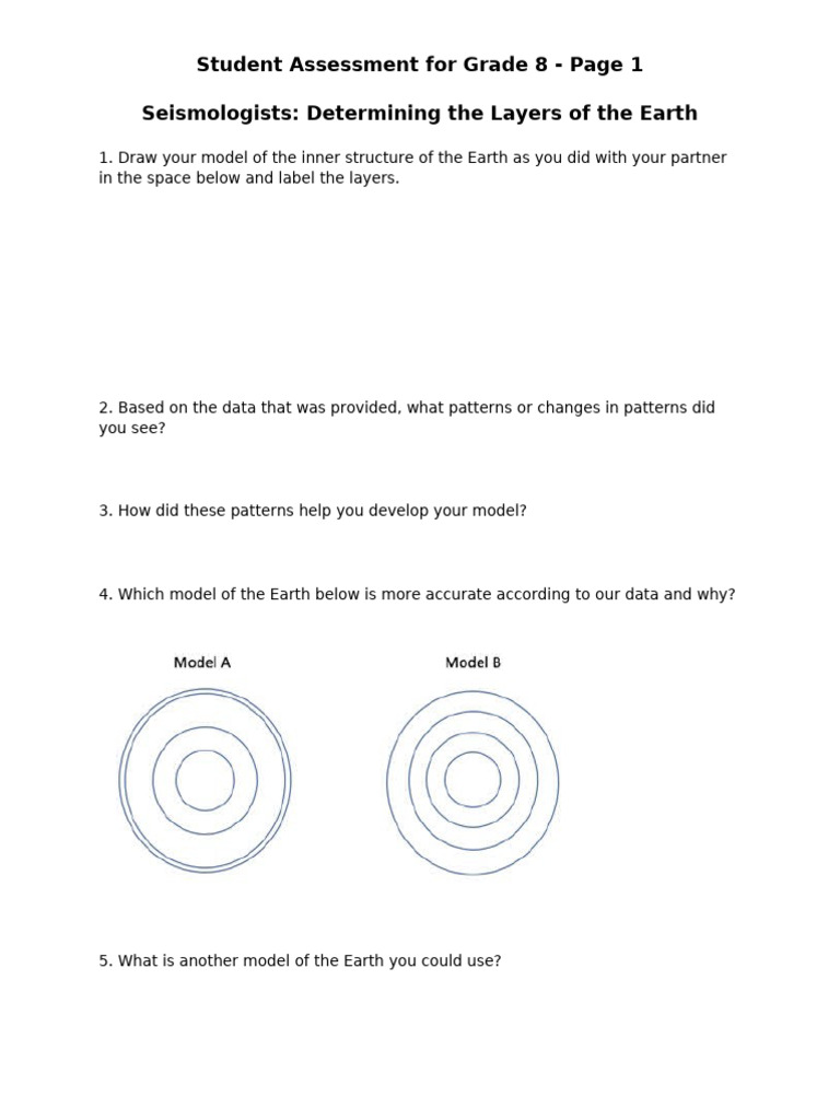 8.ESS2.2 Models StudentAssessment | PDF