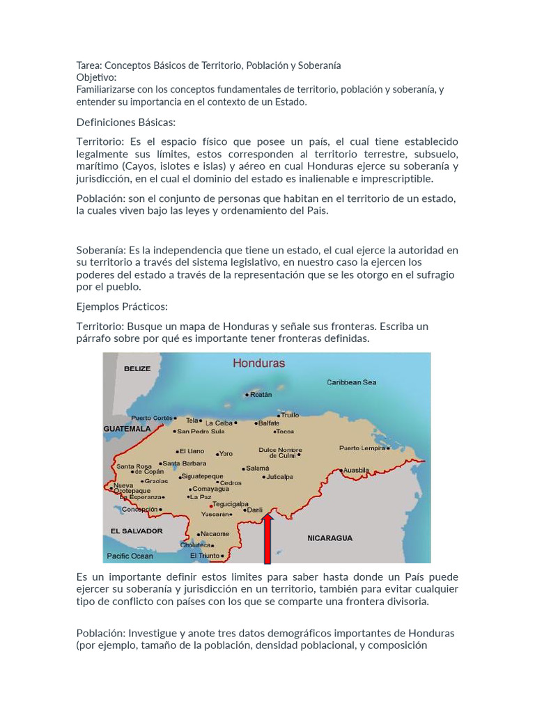 Conceptos Básicos de Territorio, Población y Soberanía | PDF