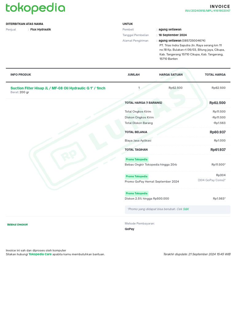 Invoice Filter | PDF