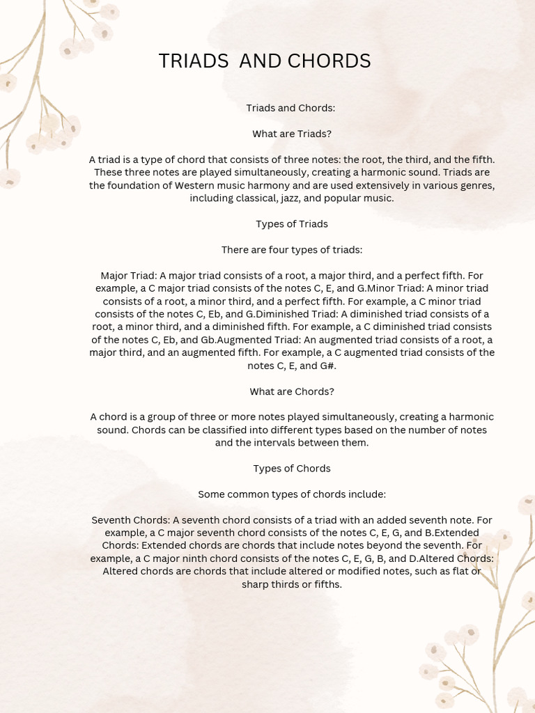 Triads and Chords | PDF