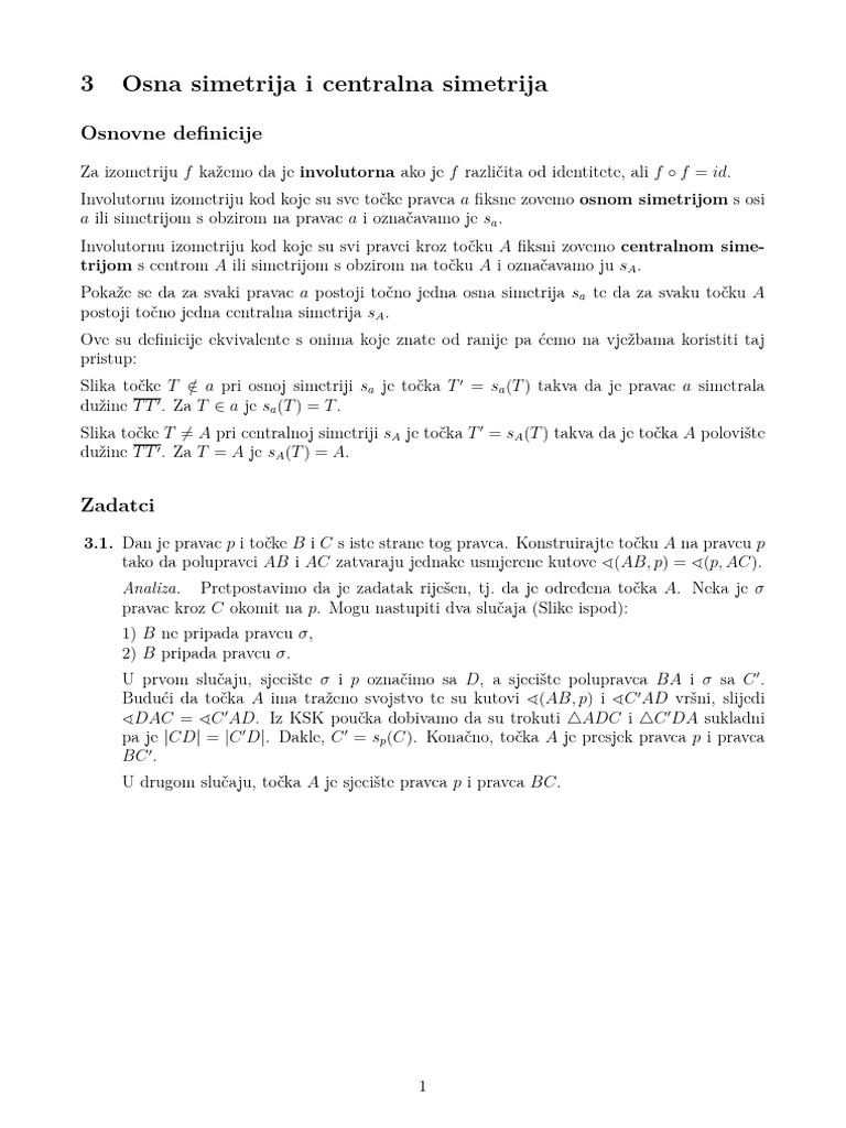 KMG-3-Osna I Centralna Simetrija | PDF