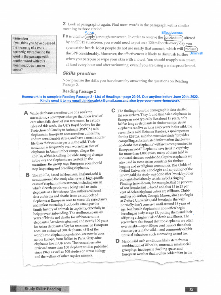 Homework - Reading Passage 2 | PDF