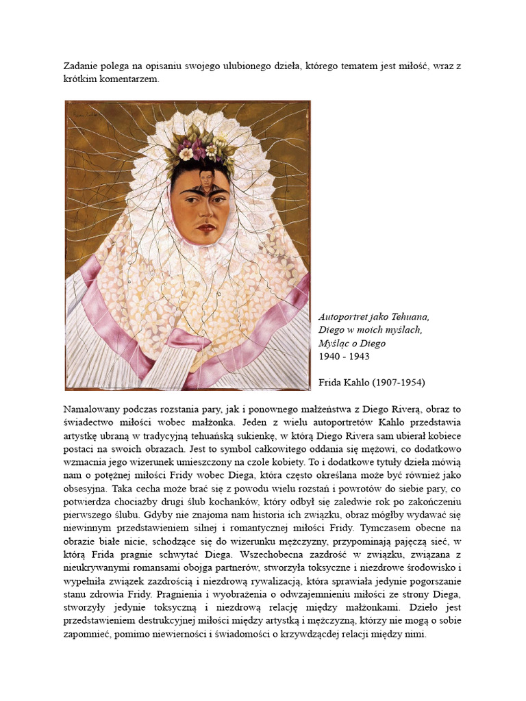 Frida Kahlo - zadanie 6 | PDF