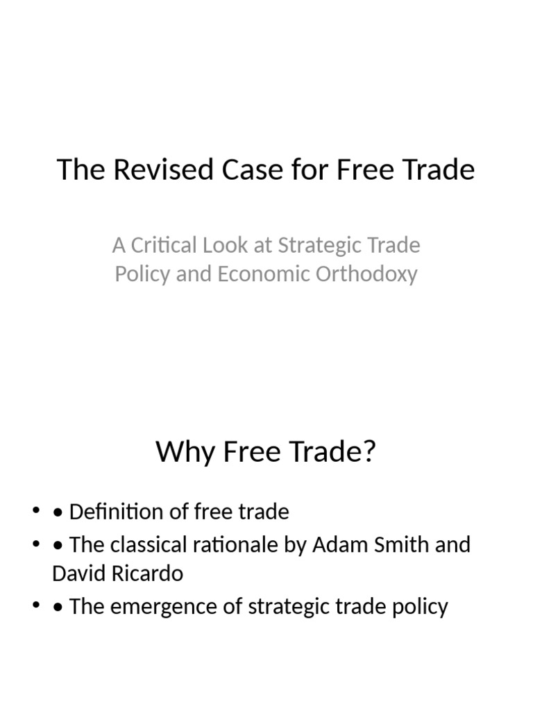 The Case for Free Trade Explained | PDF