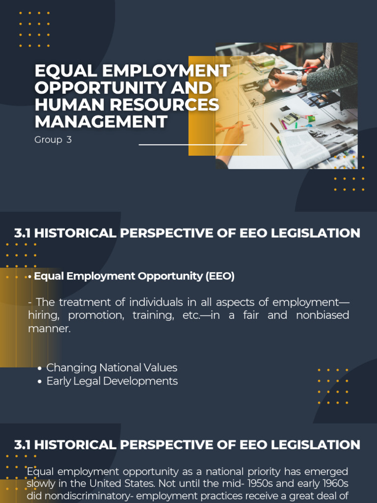 Hrm-Chapter 3-Equal Employment Opportunity and Human Resources Management | PDF | Disparate ...