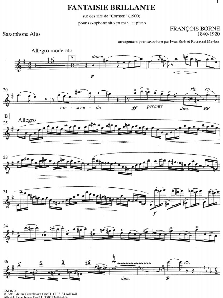 Fantaisie Brillante Sur Des Airs de Carmen | PDF