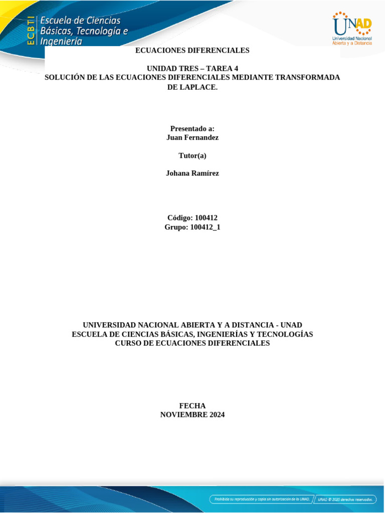Tarea 4 | PDF | Ecuaciones | Transformada de Laplace