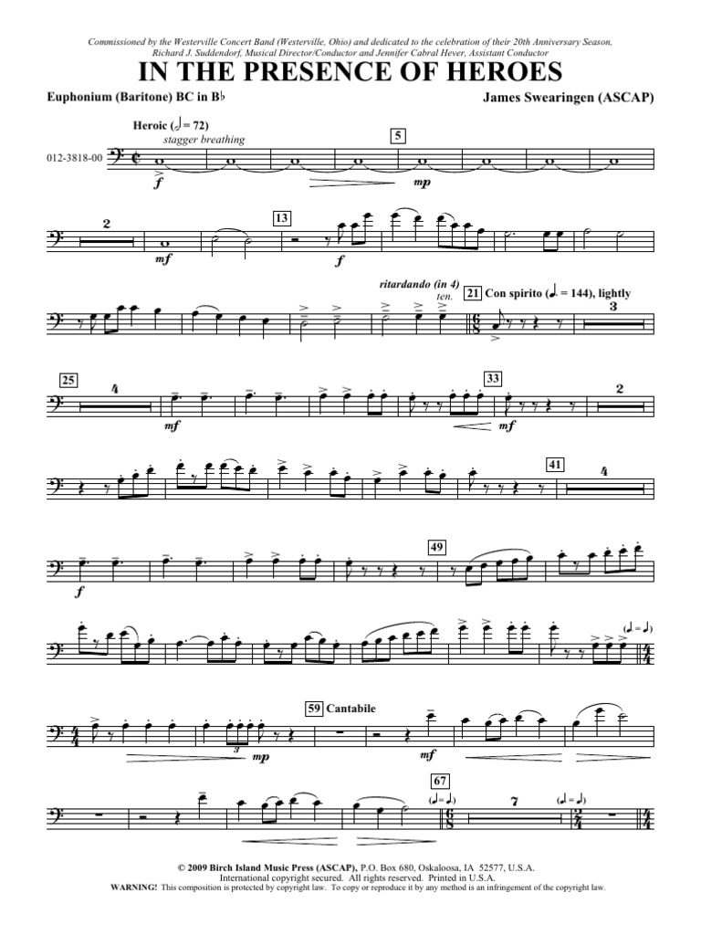 In The Presence.09 BB Euph | PDF | Aerophones | Elementary Organology