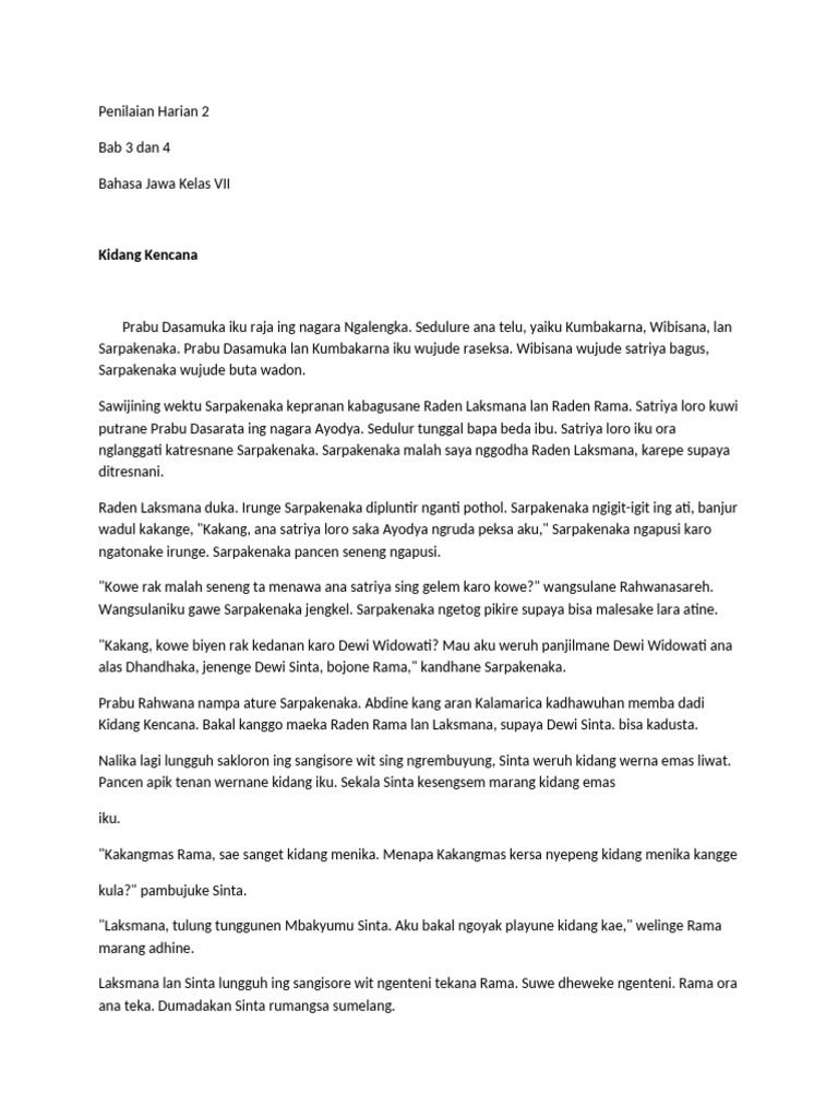 Kidang Kencana | PDF