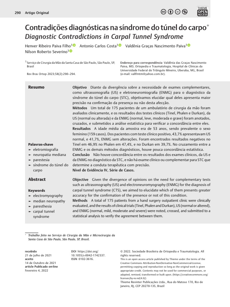 Laudo de Eletroneuromiografia na STC | PDF | Medicina Clínica | Sistema ...