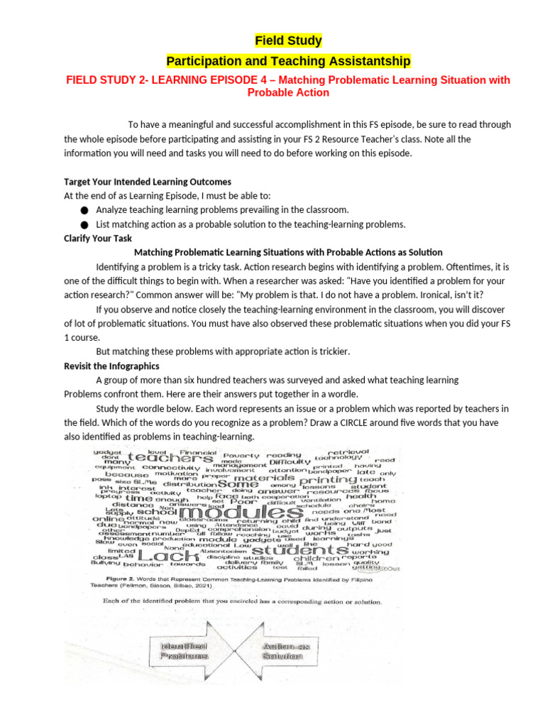 FS 2-4 | PDF | Learning | Teachers