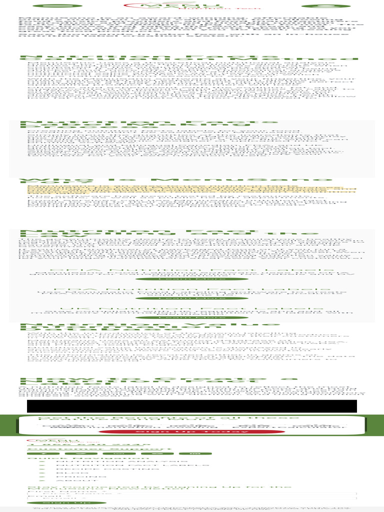 MenuSano: Nutrition Label Creator Tool | PDF | Nutrition Facts Label ...