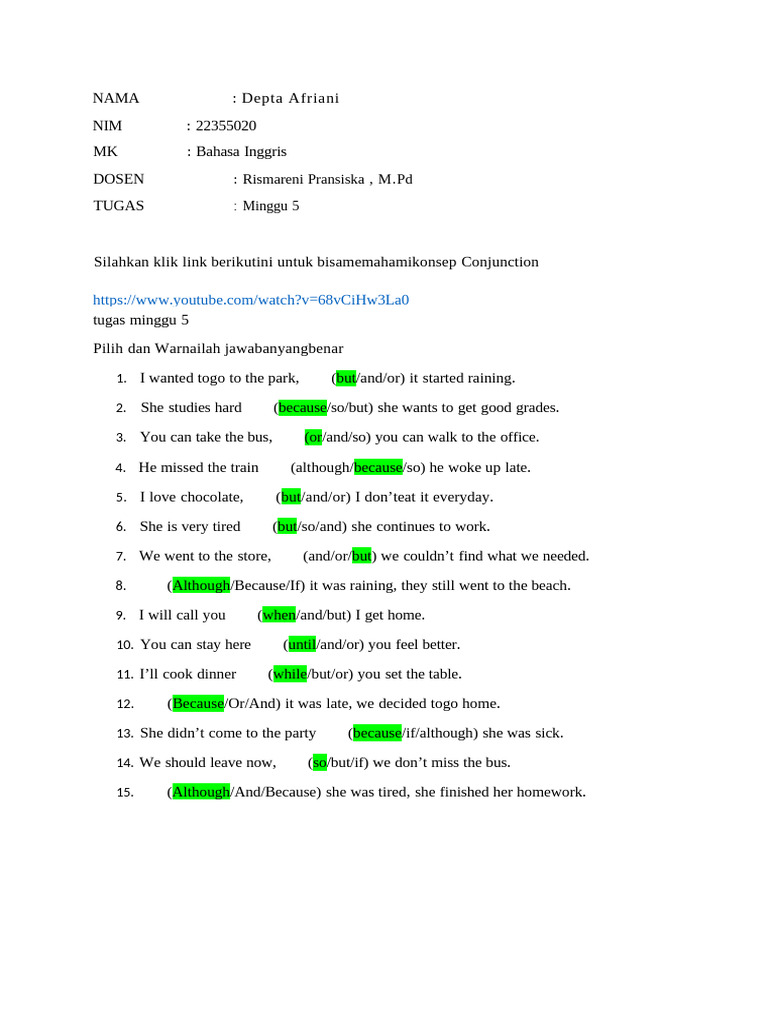 Tugas 5 B.inggris Depta Afriani | PDF