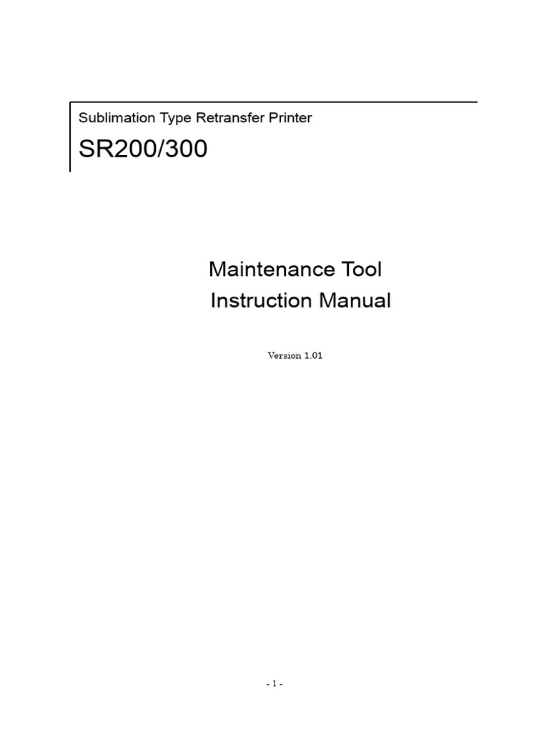 sr200 300 Maintenancetoolmanual-E101 | PDF | Computer Network | Microsoft Windows