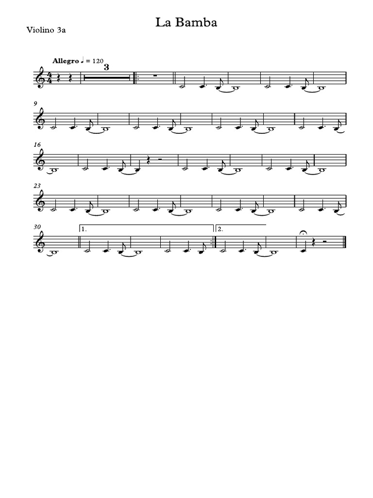 La Bamba Violino 3a | PDF
