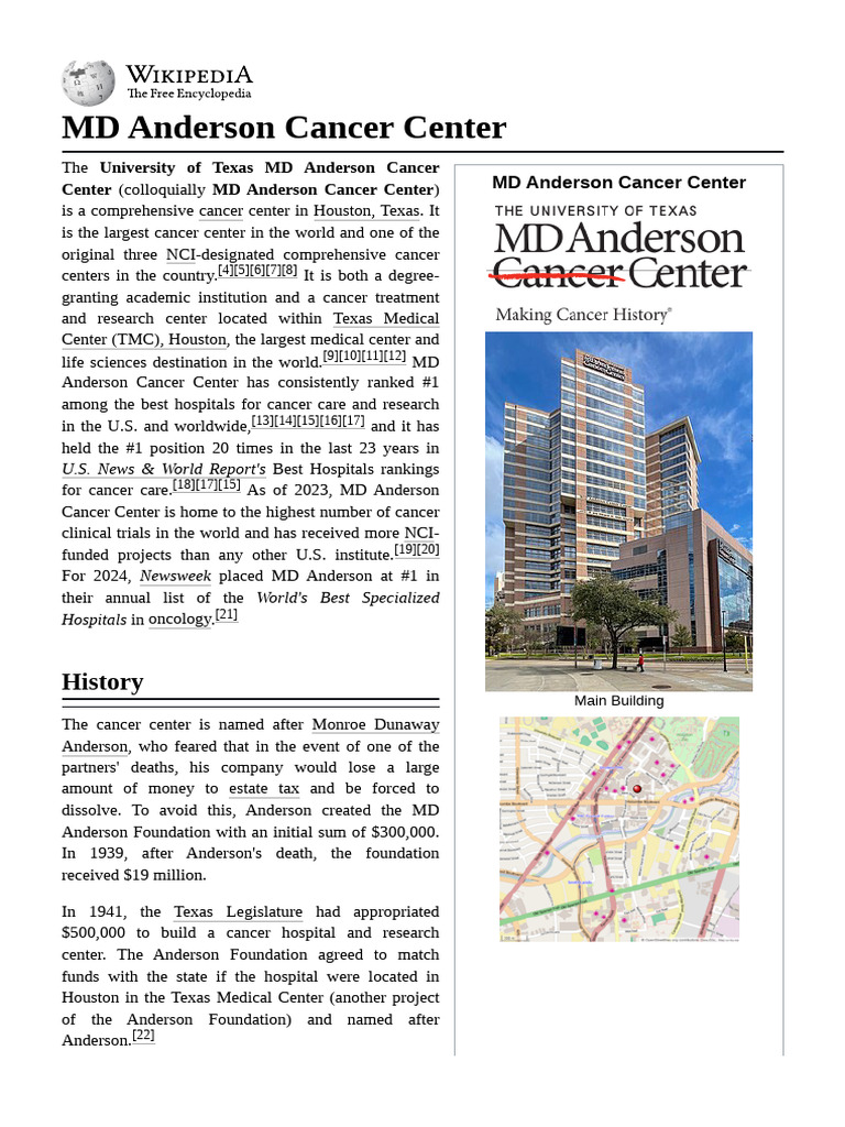 MD_Anderson_Cancer_Center | PDF | Radiation Therapy | Medicine