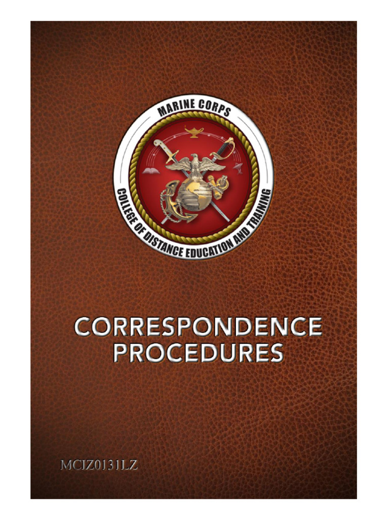 Marine Corps Correspondence Procedures | PDF | Linguistics | Language ...