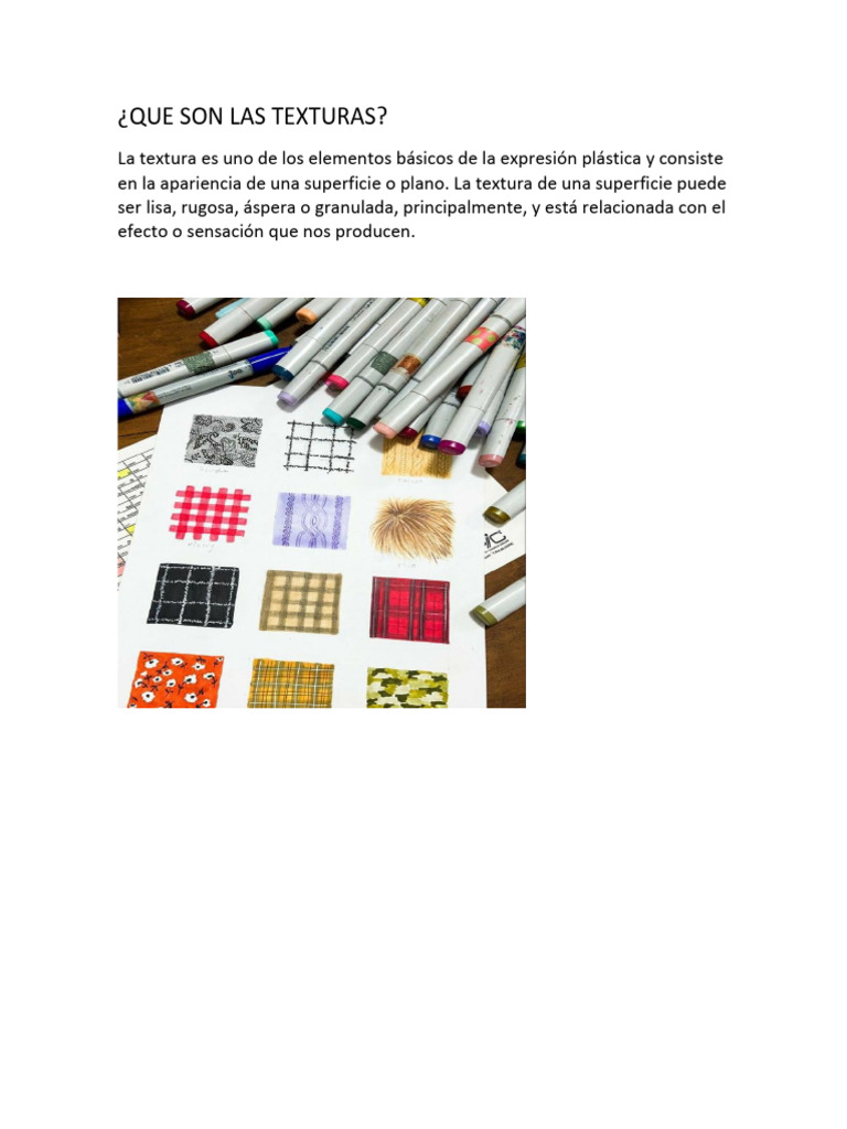 Texturas: Elementos y Ejemplos | PDF