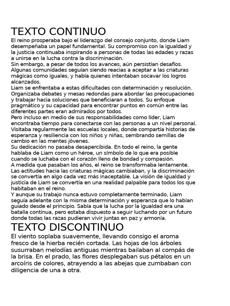 TEXTO CONTINUO y DISCONTINUO | PDF | Cielo