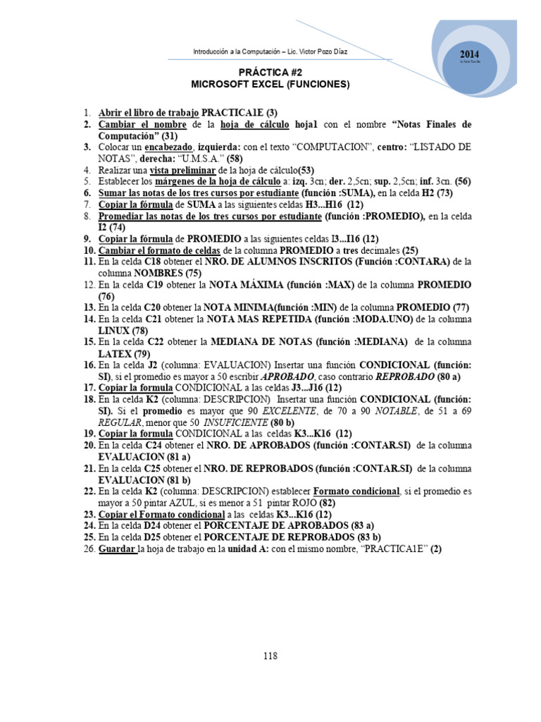 Practica #2 Excel 2021 | PDF | Hoja de cálculo | Computación incremental