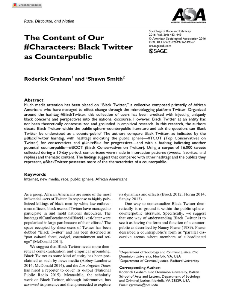 Content of Our #Characters, The - Roderick Graham & ‘Shawn Smith | PDF ...