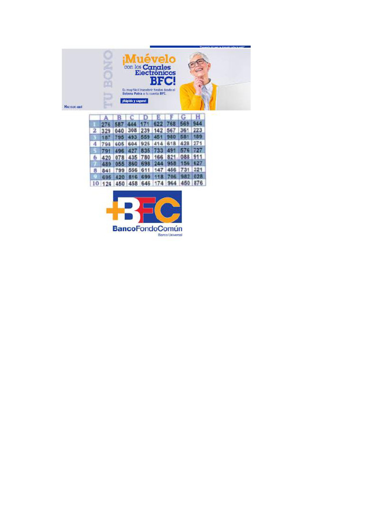 Tarjeta Virtual BFC | PDF